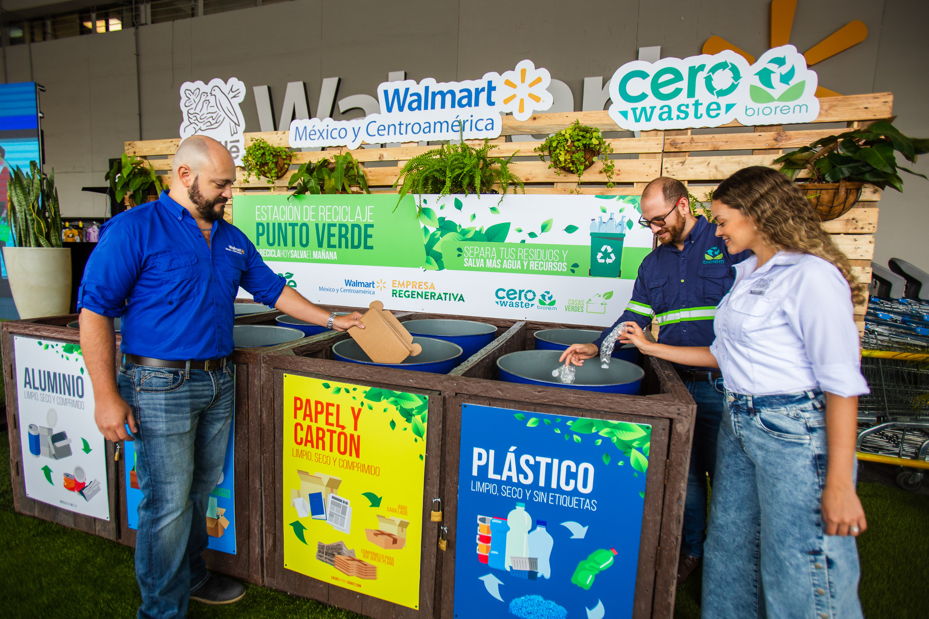 Walmart, Nestlé y Biorem se unen para crear la Estación de Reciclaje Punto Verde